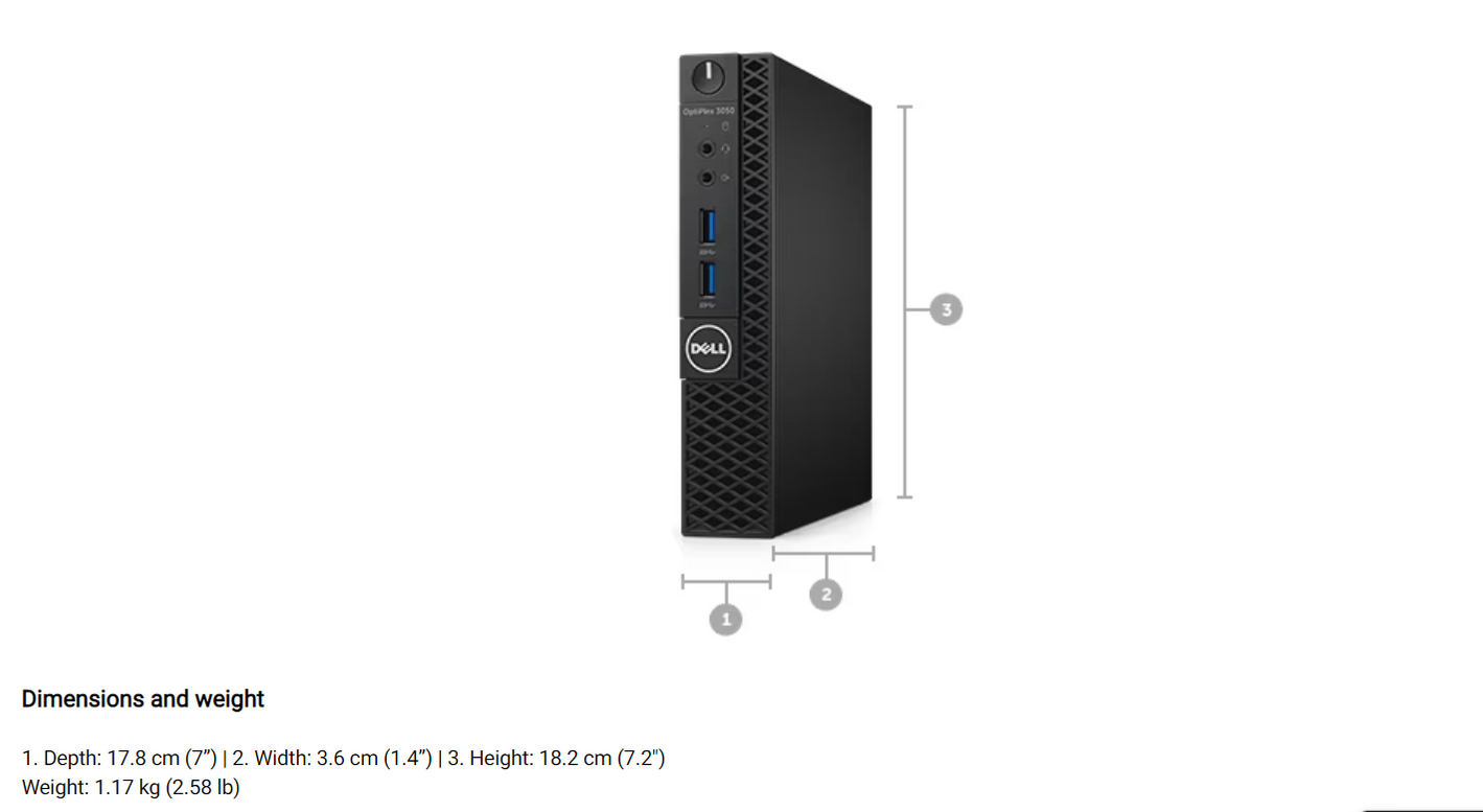 Dell Optiplex Tiny PC - Intel Core i5 CPU | 32GB RAM | 256GB SSD + 1TB ...